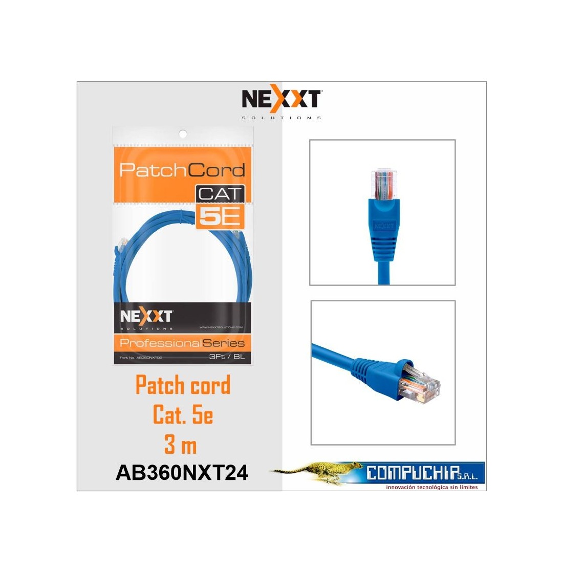 PATCH CORD UTP CAT. 5E, NEXXT, 3 METROS