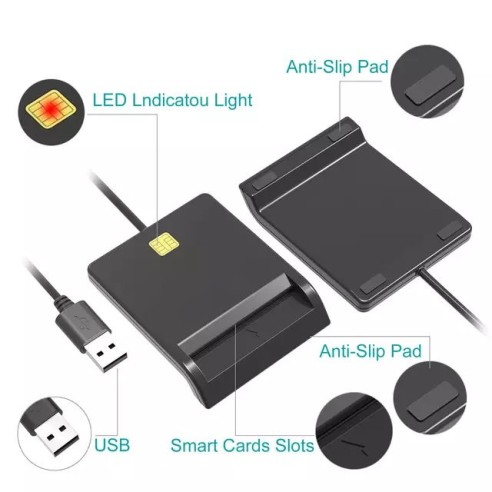 Lector de DNI electronico, Smart Card Reader USB - Encore