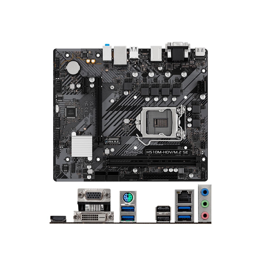 Motherboard ASROCK H510M-HDV/M.2 SE, Chipset Intel H470, LGA1200, mATX