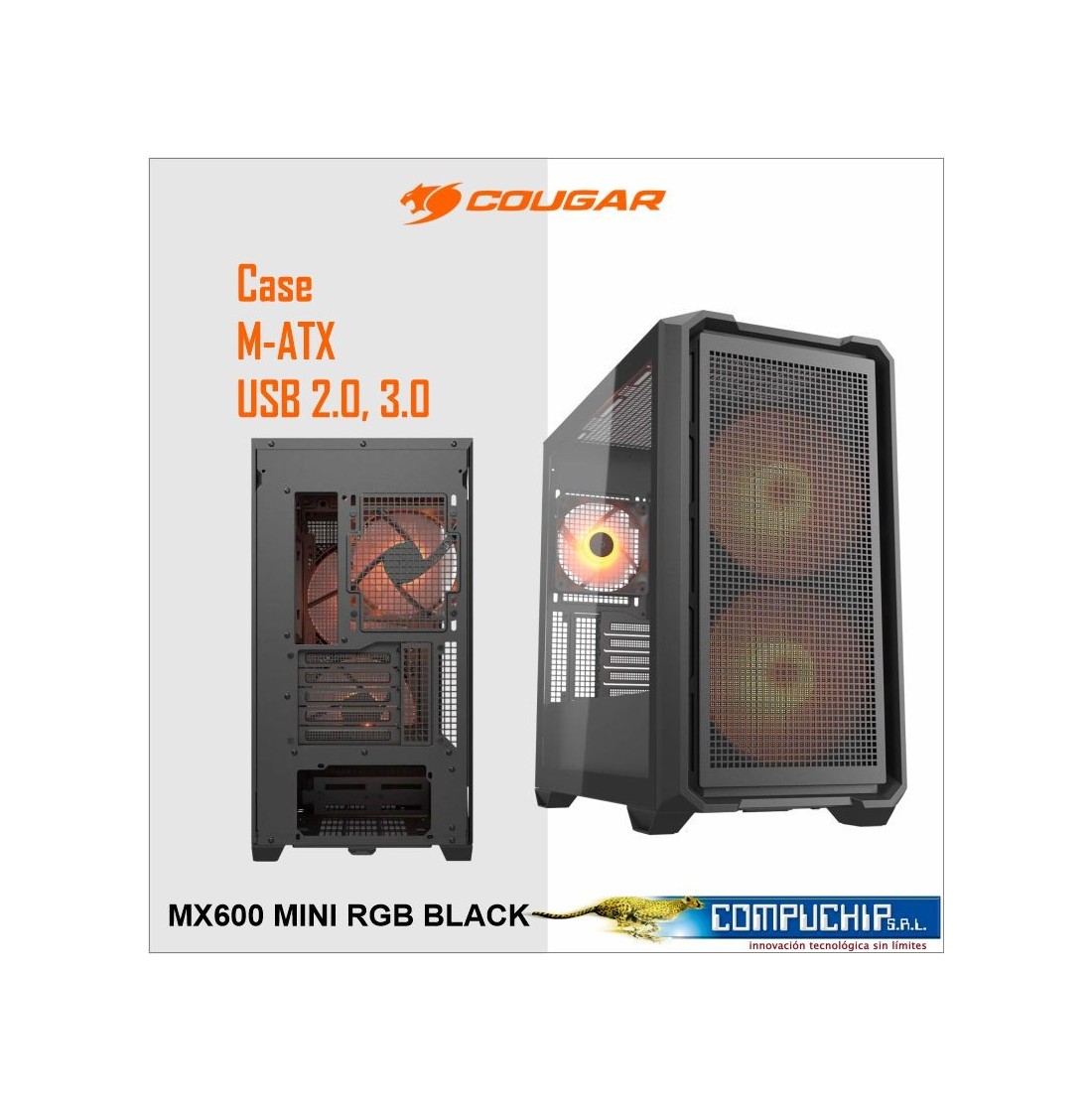 CASE MINI TOWER COUGAR MX600 MINI RGB BLACK