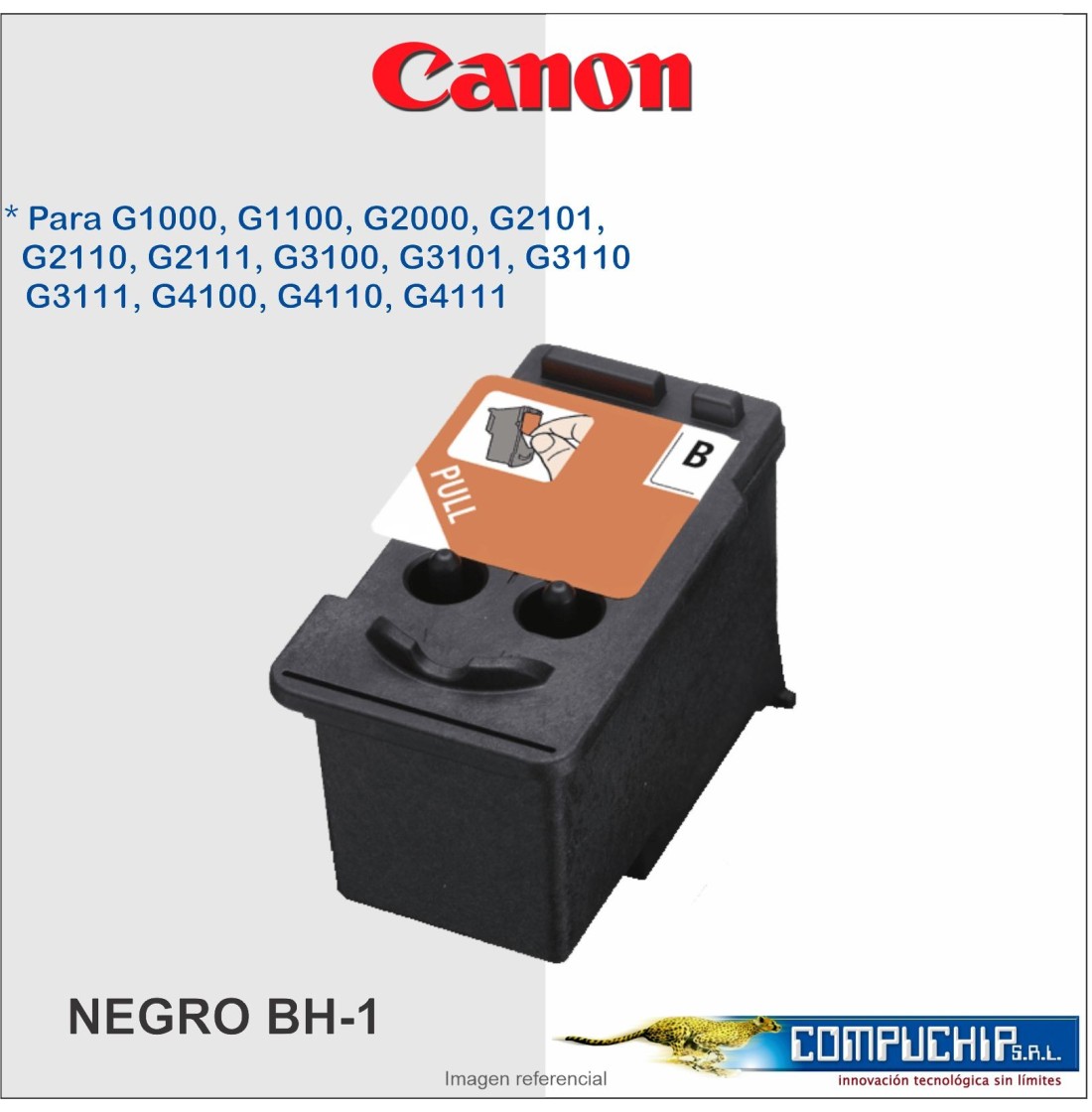 CABEZAL PARA IMPRESORA CANON BH-1 SERIE G3100, G3110, COLOR NEGRO.